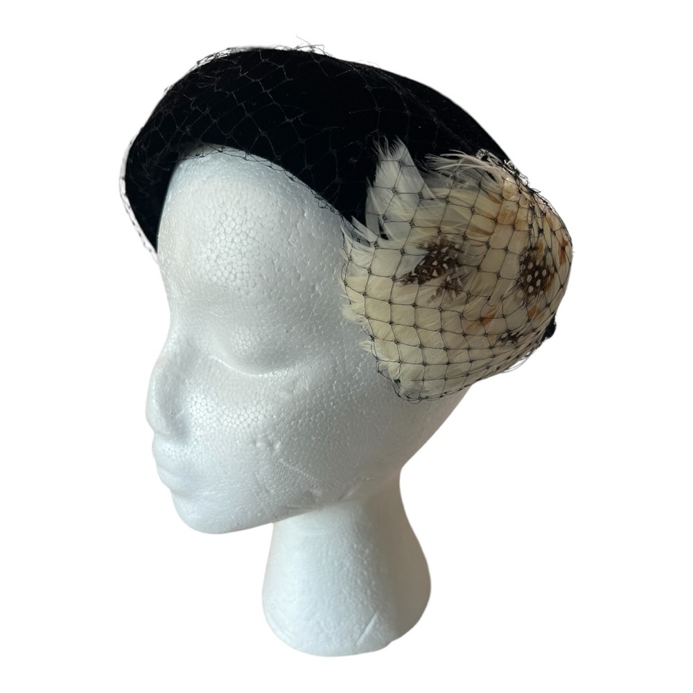 Vintage 1940s Curved Luxe Velvet Crown Large Exotic F… - Gem